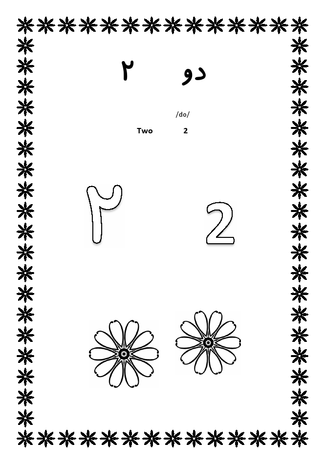 Farsi Coloring Book: Numbers